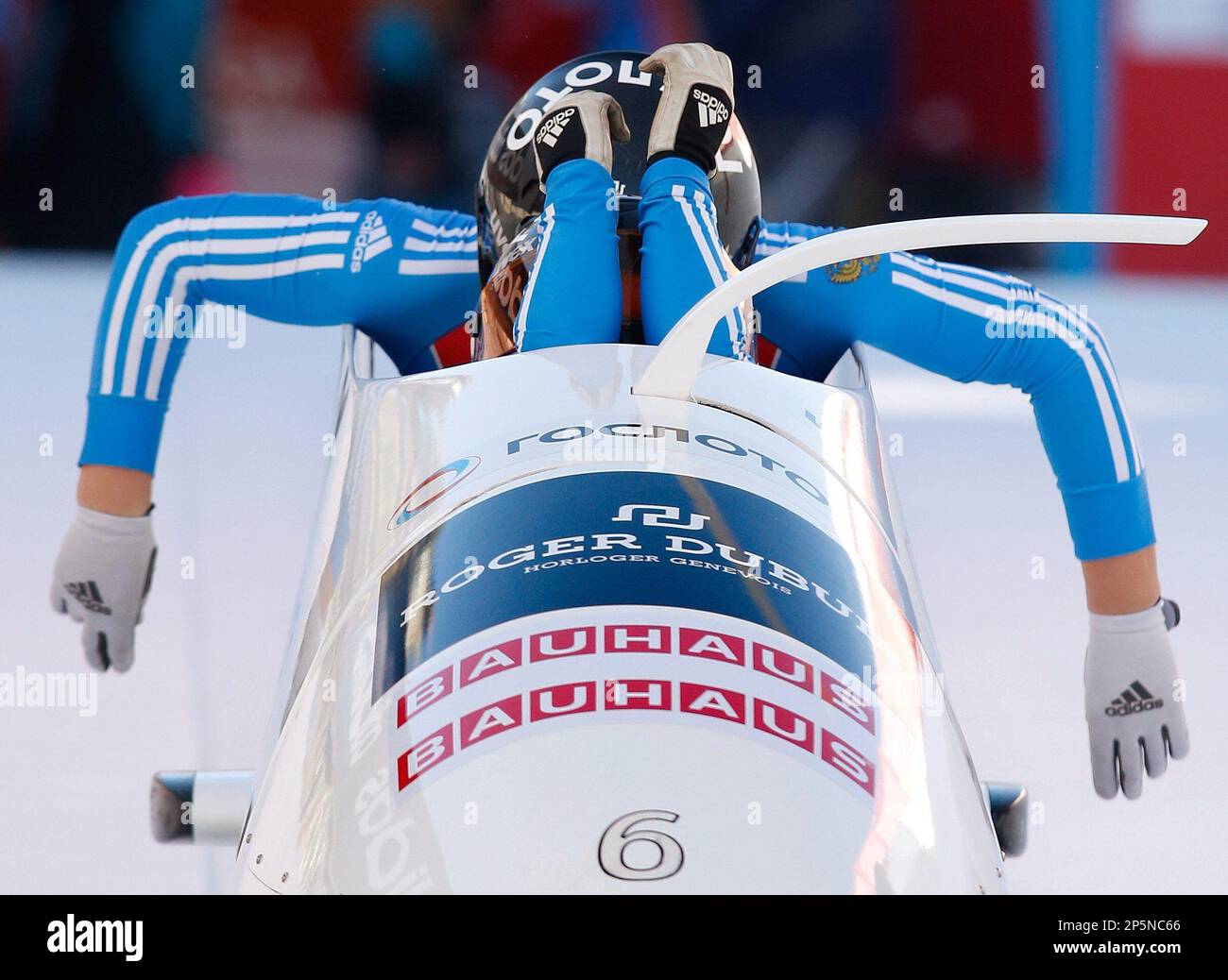 Anastasia Tambovtseva and Liudmila Udobkina from Russia start for the ...