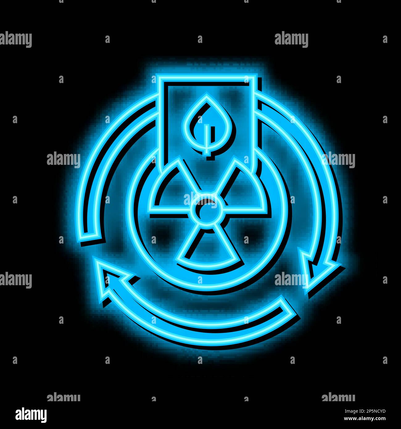 hazardous materials management neon glow icon illustration Stock Vector ...