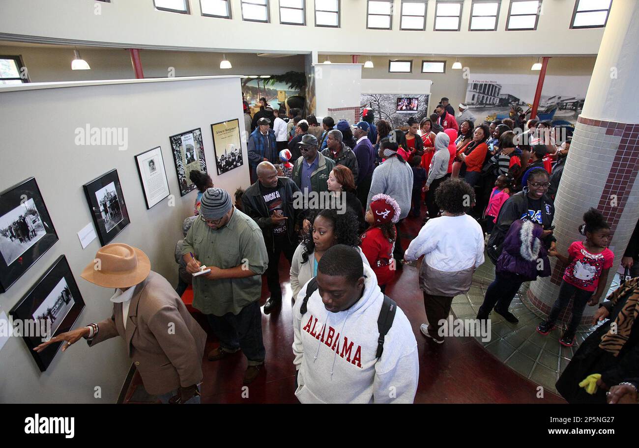 In this photo taken on Monday, Jan. 21, 2013, visitors tour the Mildred ...
