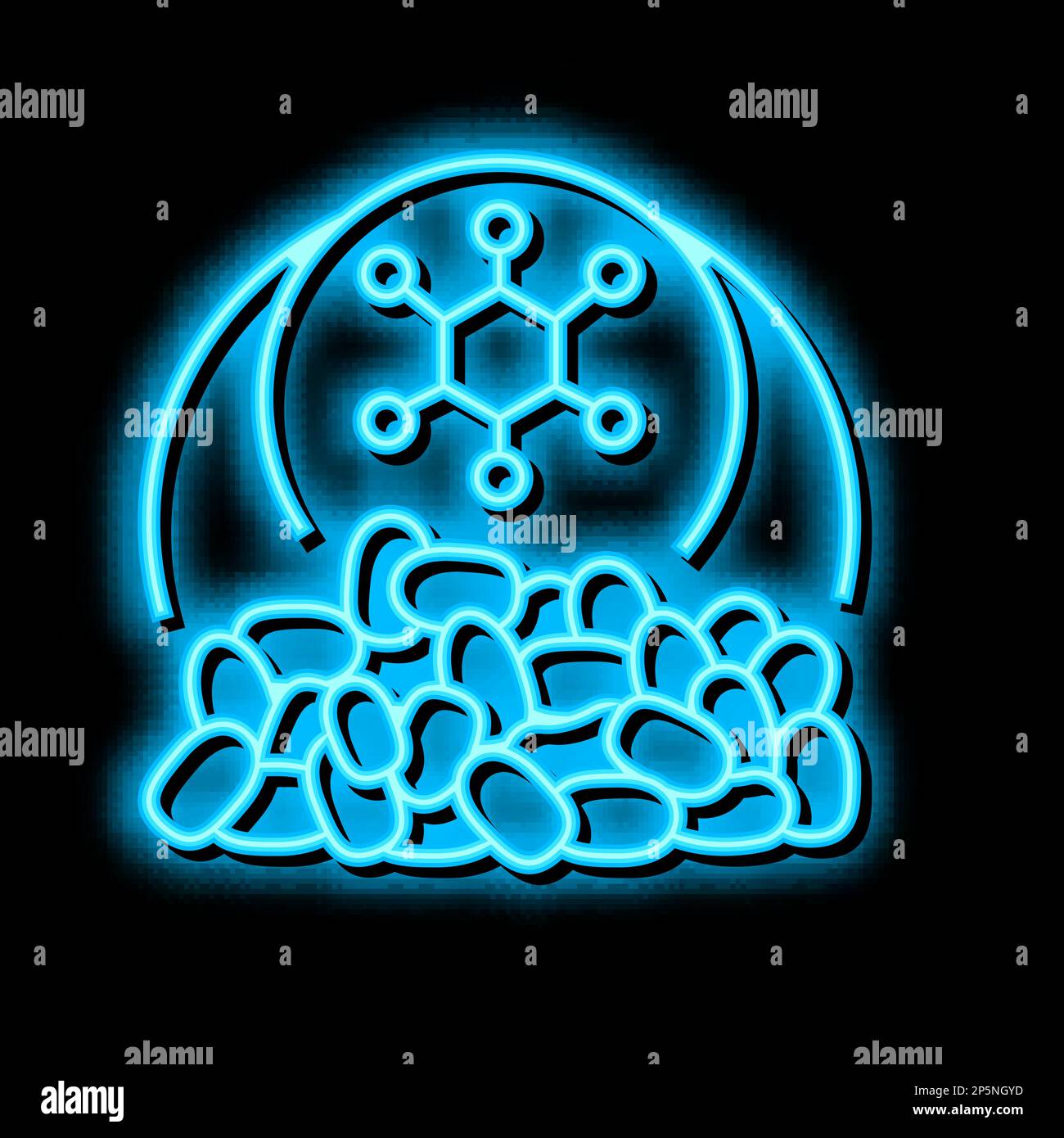polymers chemical industry neon glow icon illustration Stock Vector ...