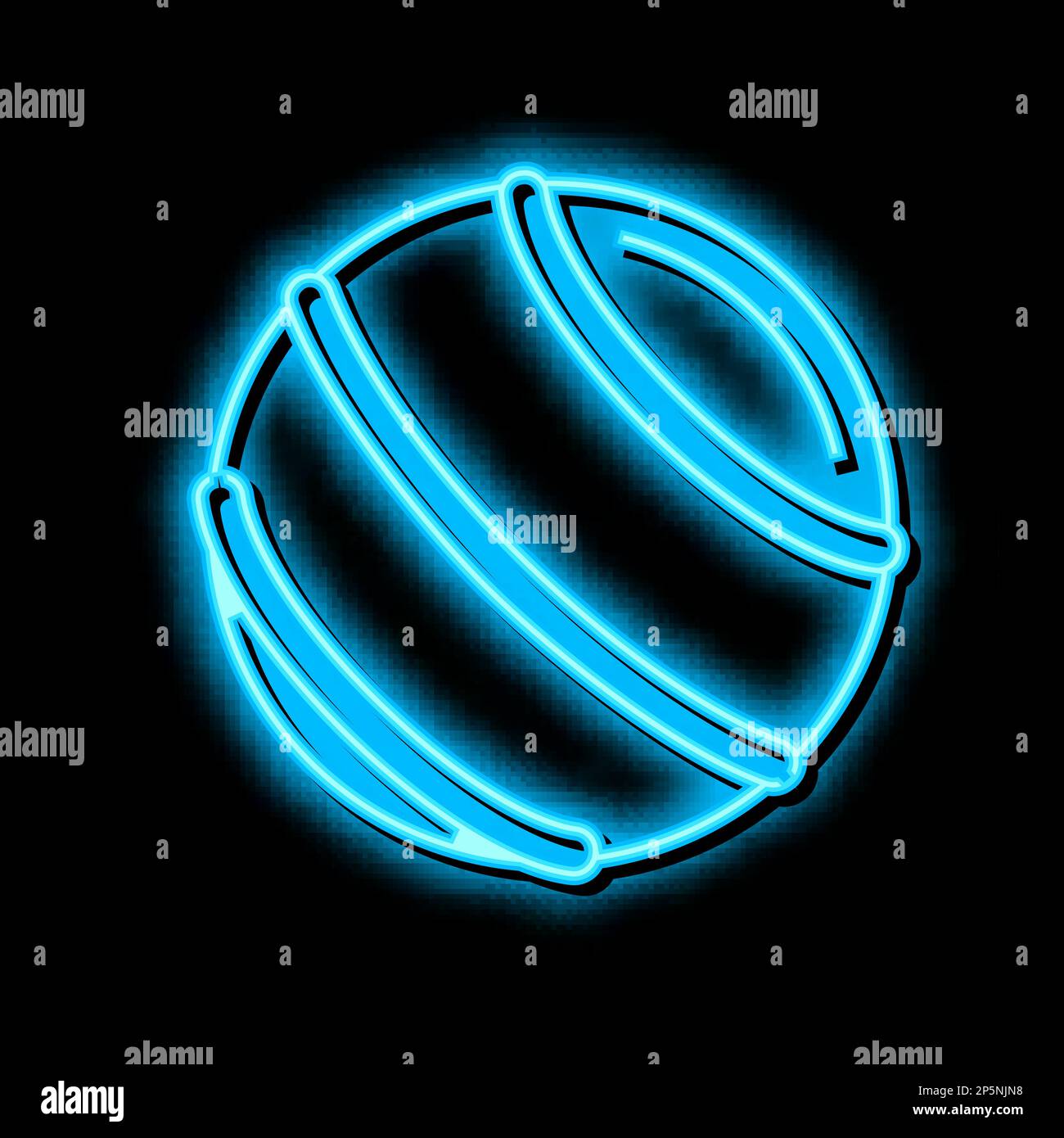 ball fitness accessory neon glow icon illustration Stock Vector Image ...