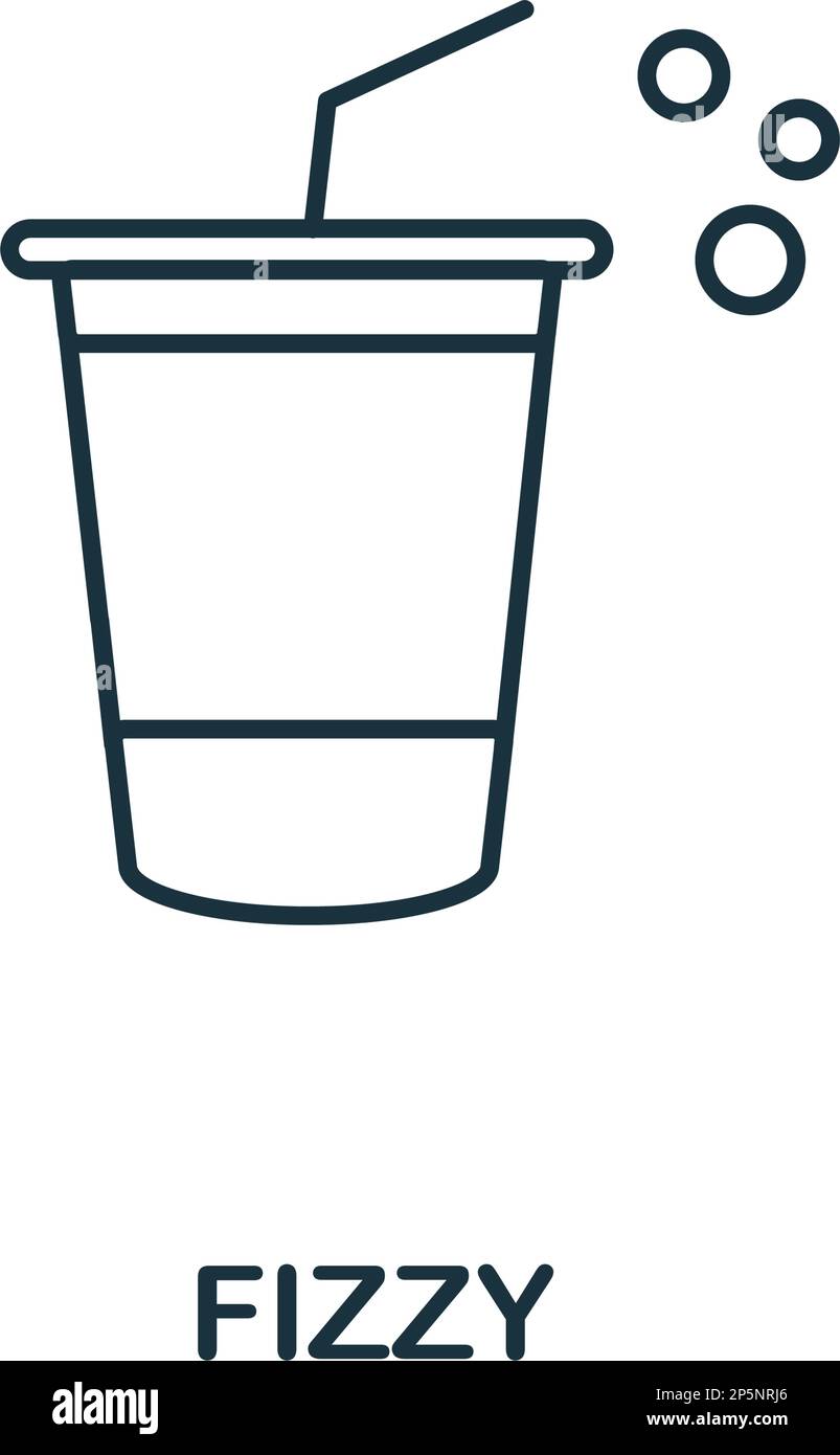 Fizzy line icon. Monochrome simple Fizzy outline icon for templates ...