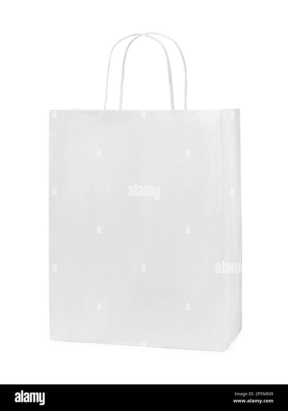 Empty shopping paper bag isolated on white Stock Photo - Alamy