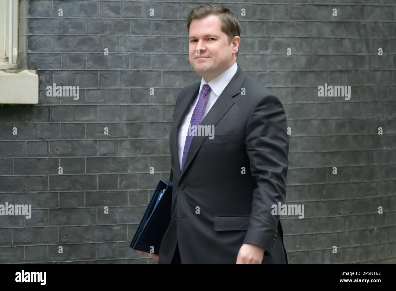 Robert Jenrick MP (Minister for Immigration) arriving in Downing Street ...