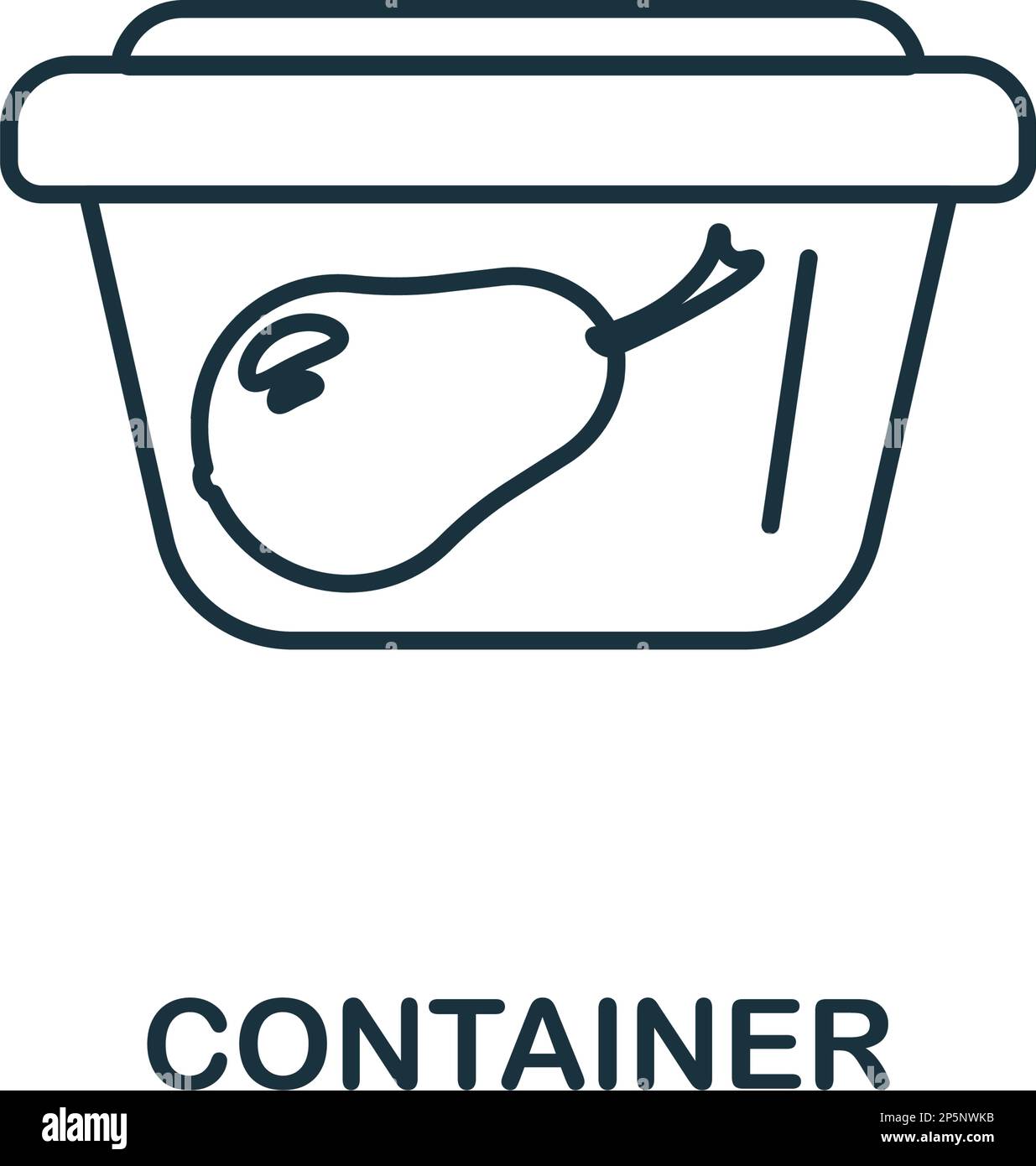 Container line icon. Monochrome simple Container outline icon for ...