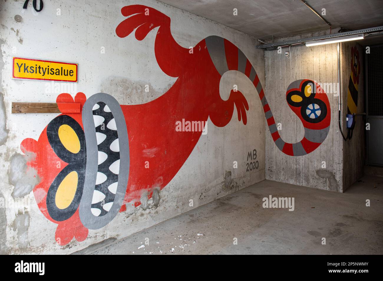 Street art or editorial use only: Mural graffiti by Maria Björklund on ...