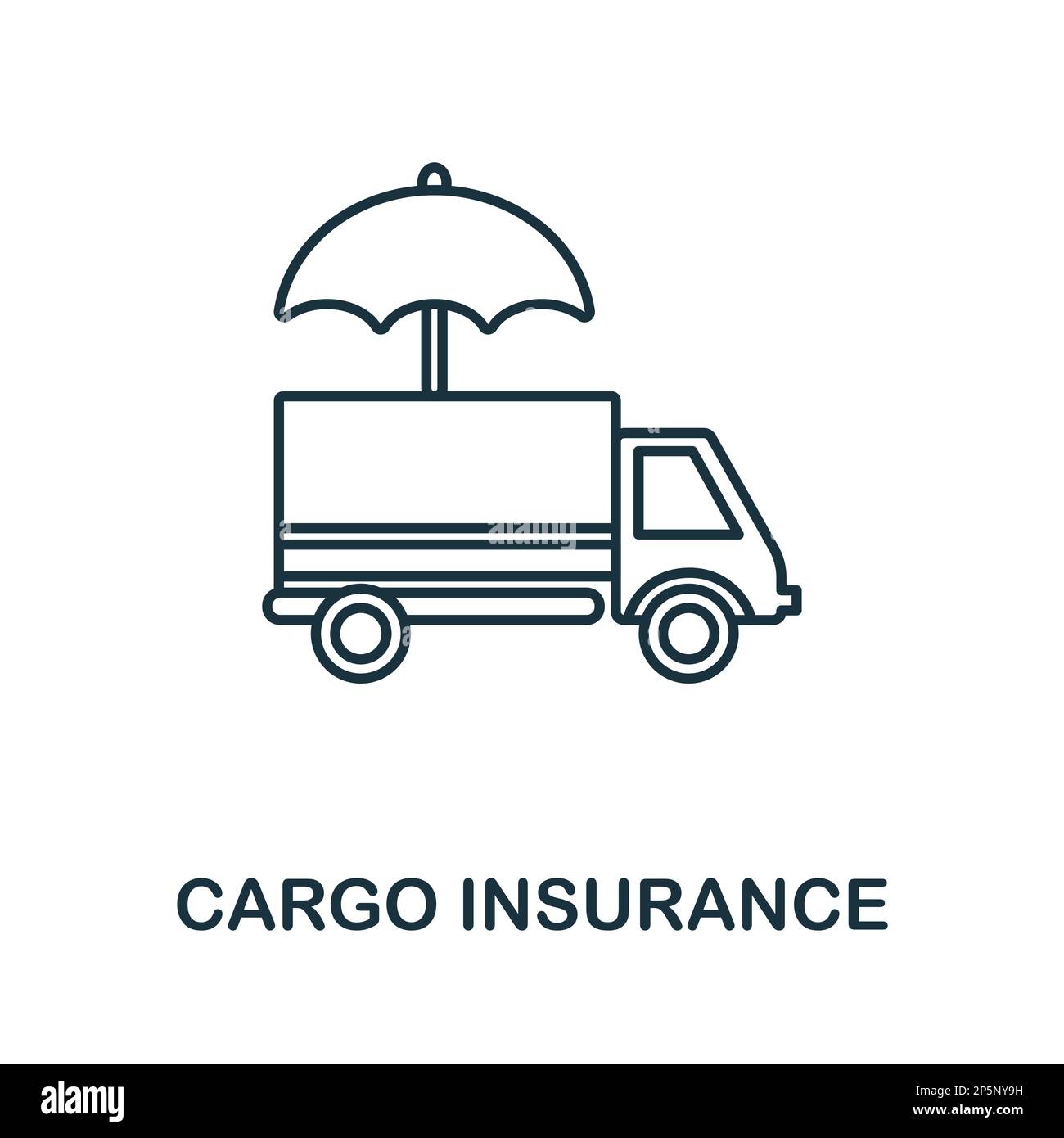 Cargo Insurance line icon. Monochrome simple Cargo Insurance outline ...