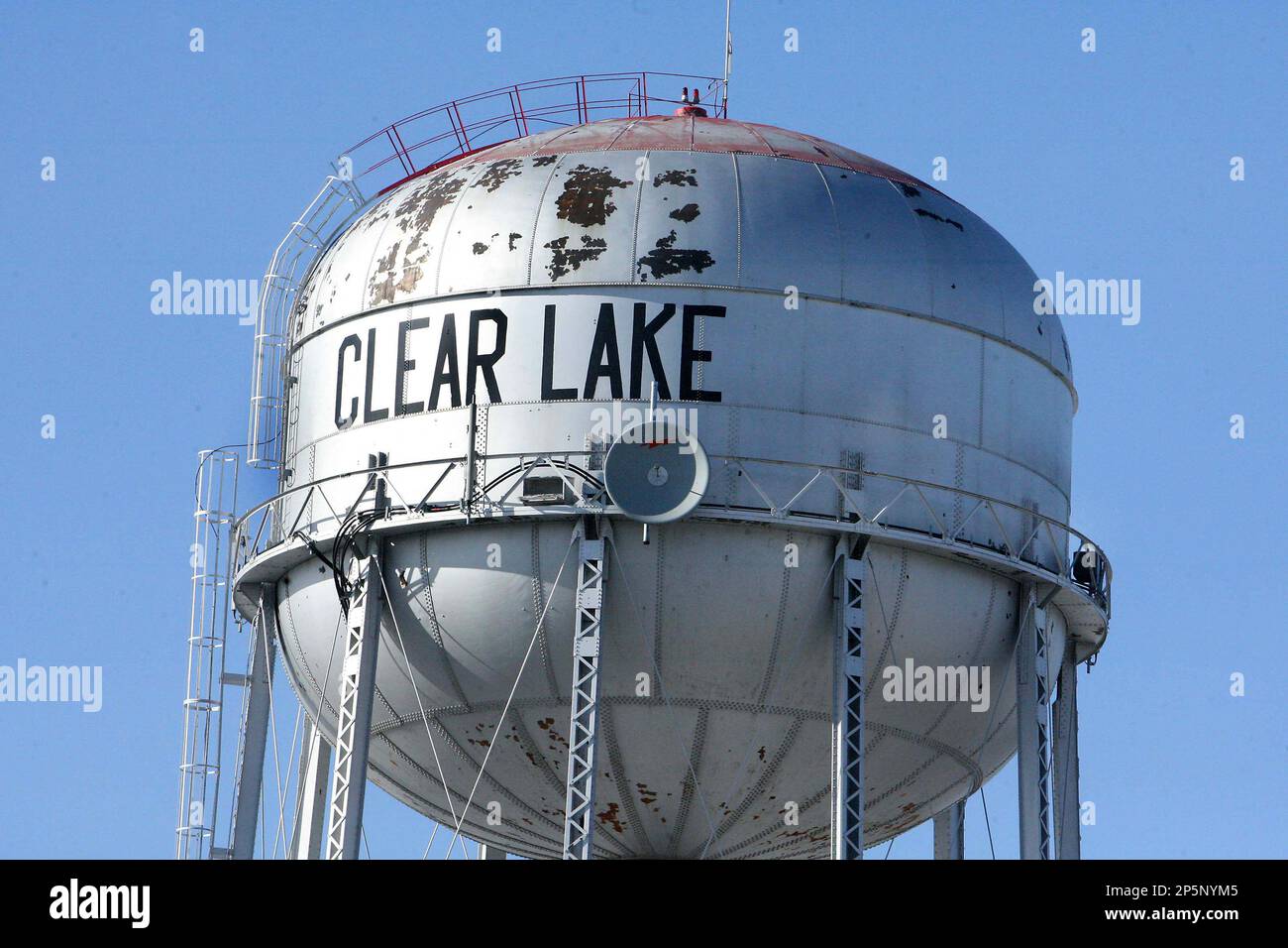 An undated photo shows the water Tower in Clear Lake, Iowa. Built in ...