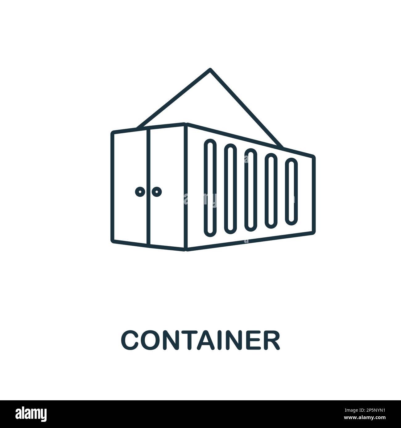 Container line icon. Monochrome simple Container outline icon for ...