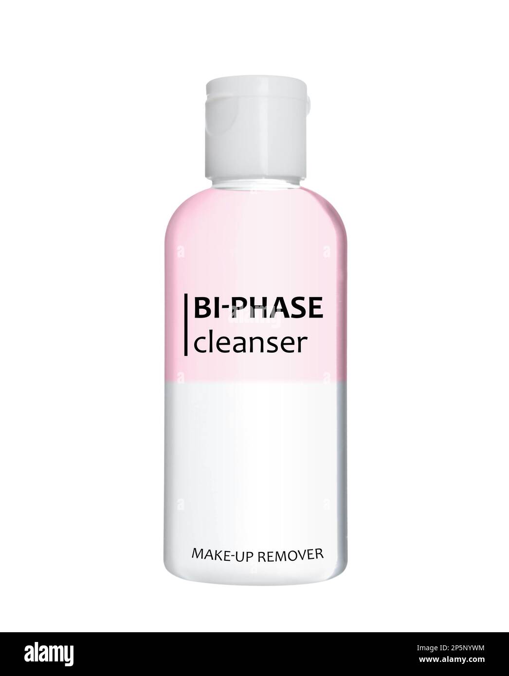 Bottle of bi-phase makeup remover isolated on white Stock Photo - Alamy