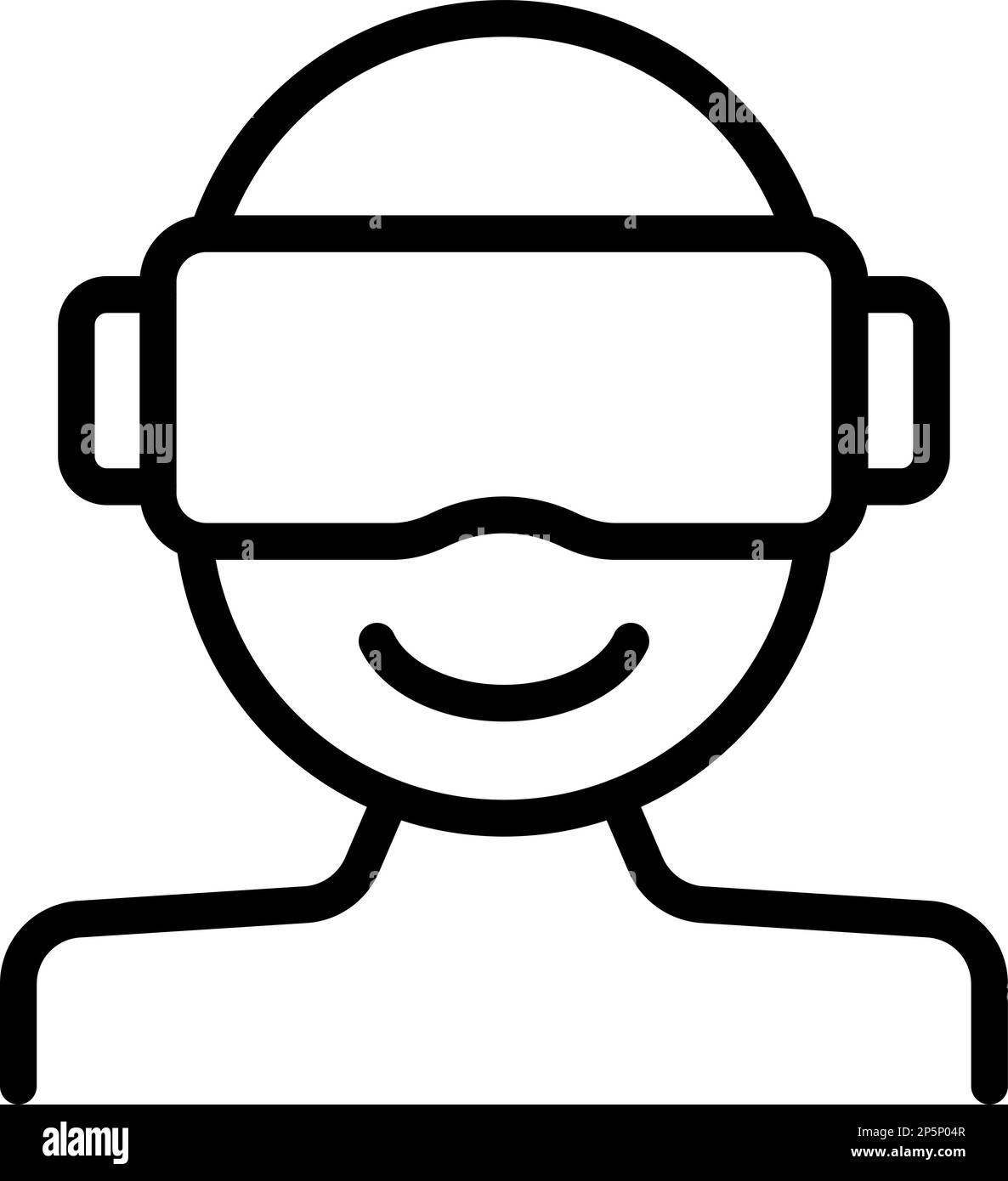 Vr headset icon outline vector. 3D reality. Online tourism Stock Vector ...