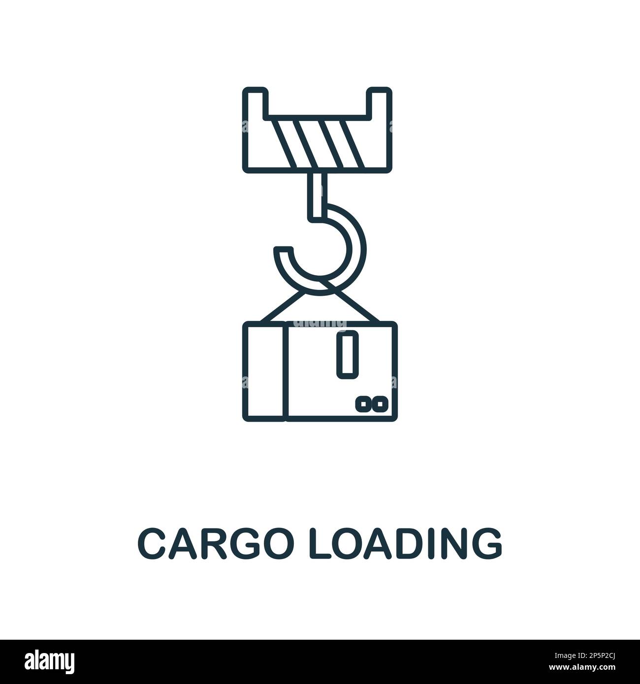 Cargo Loading line icon. Monochrome simple Cargo Loading outline icon ...