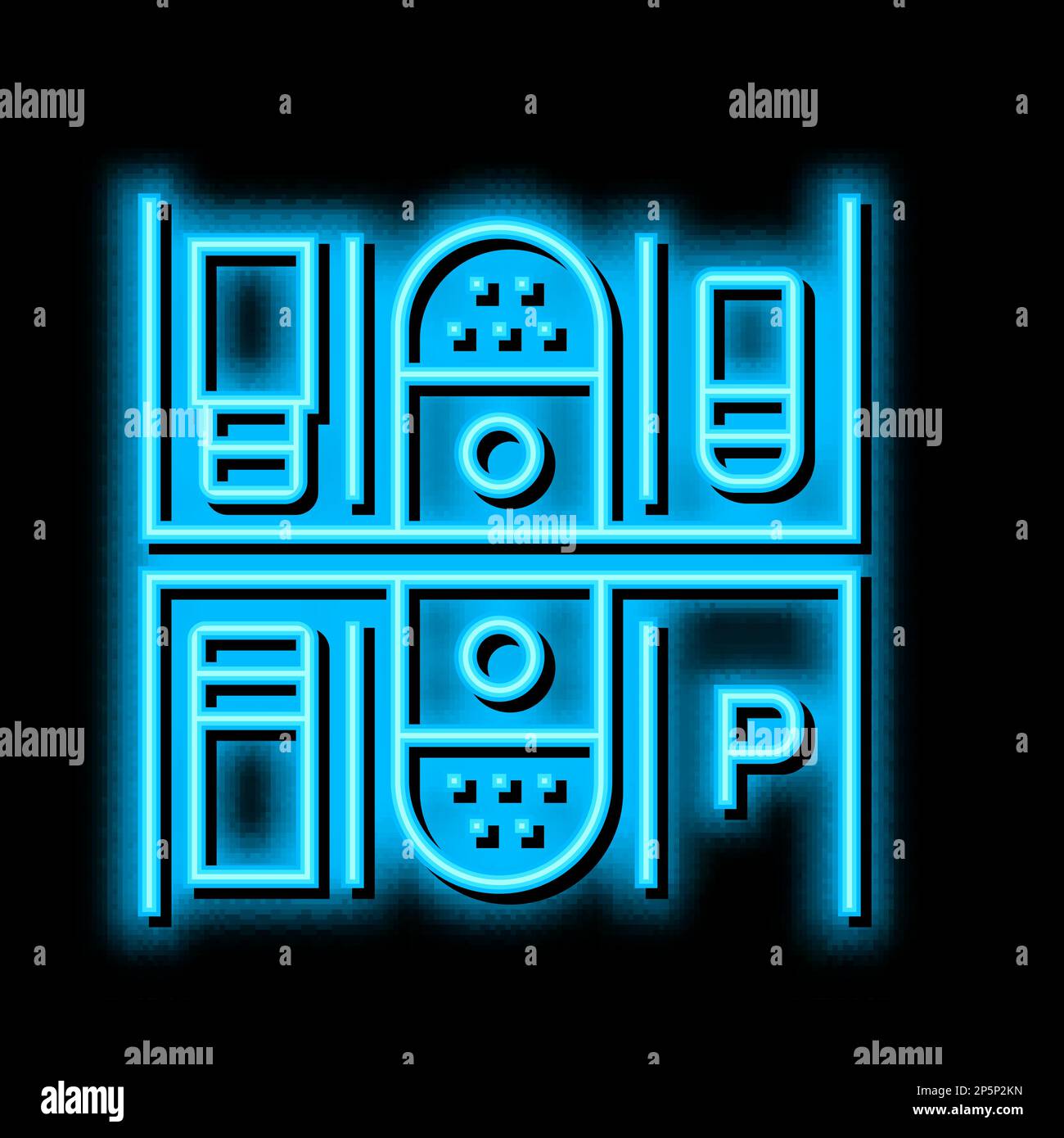multi-location management services neon glow icon illustration Stock ...
