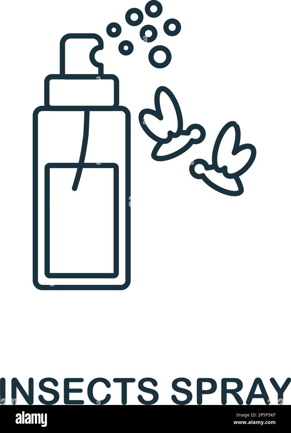 Insects Spray line icon. Monochrome simple Insects Spray outline icon ...