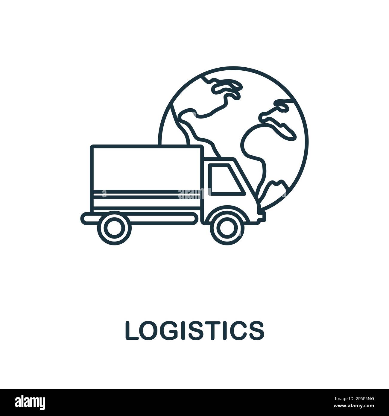 Logistics line icon. Monochrome simple Logistics outline icon for ...