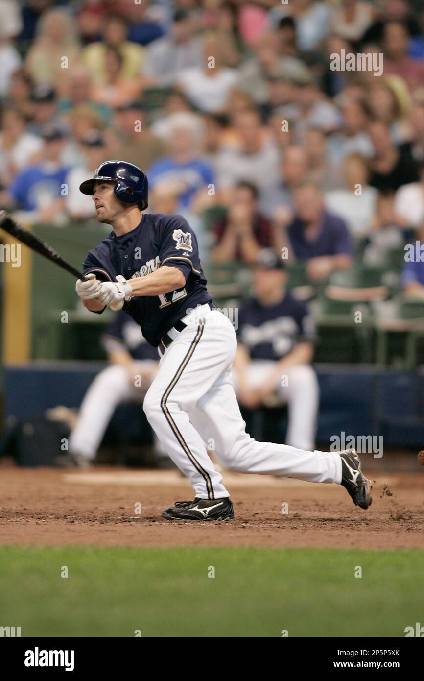 MILWAUKEE - JUNE 21: Chris Barnwell #12 of the Milwaukee Brewers ...