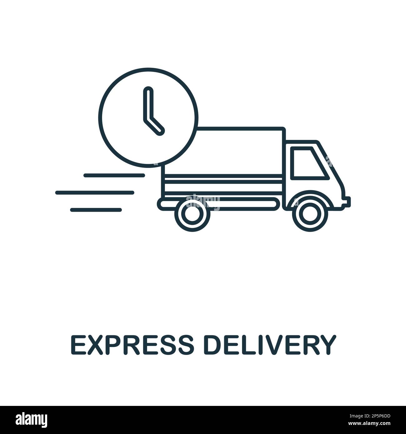 Express Delivery line icon. Monochrome simple Express Delivery outline ...