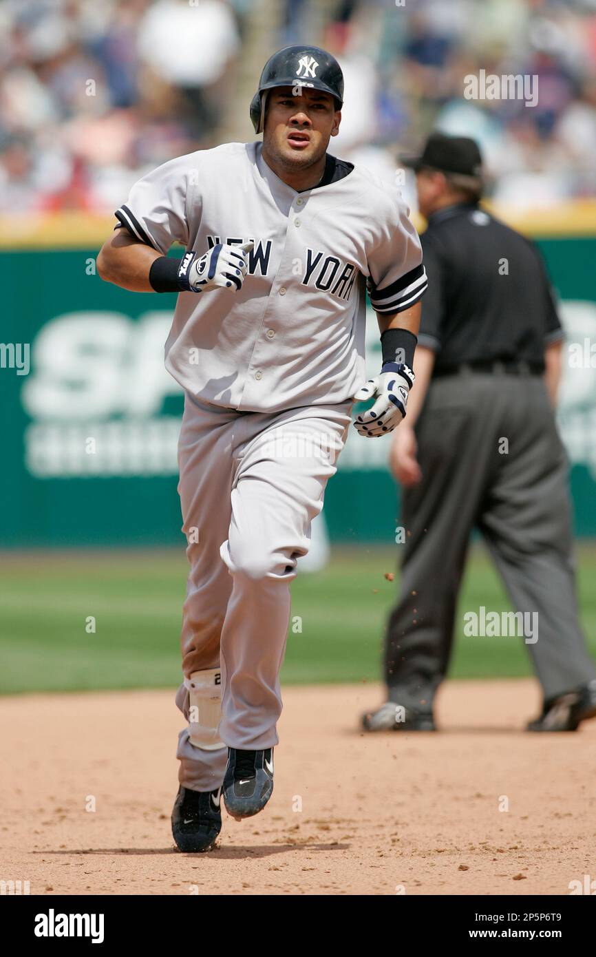 CLEVELAND, OH - AUGUST 12: Melky Cabrera #28 of the New York Yankees ...
