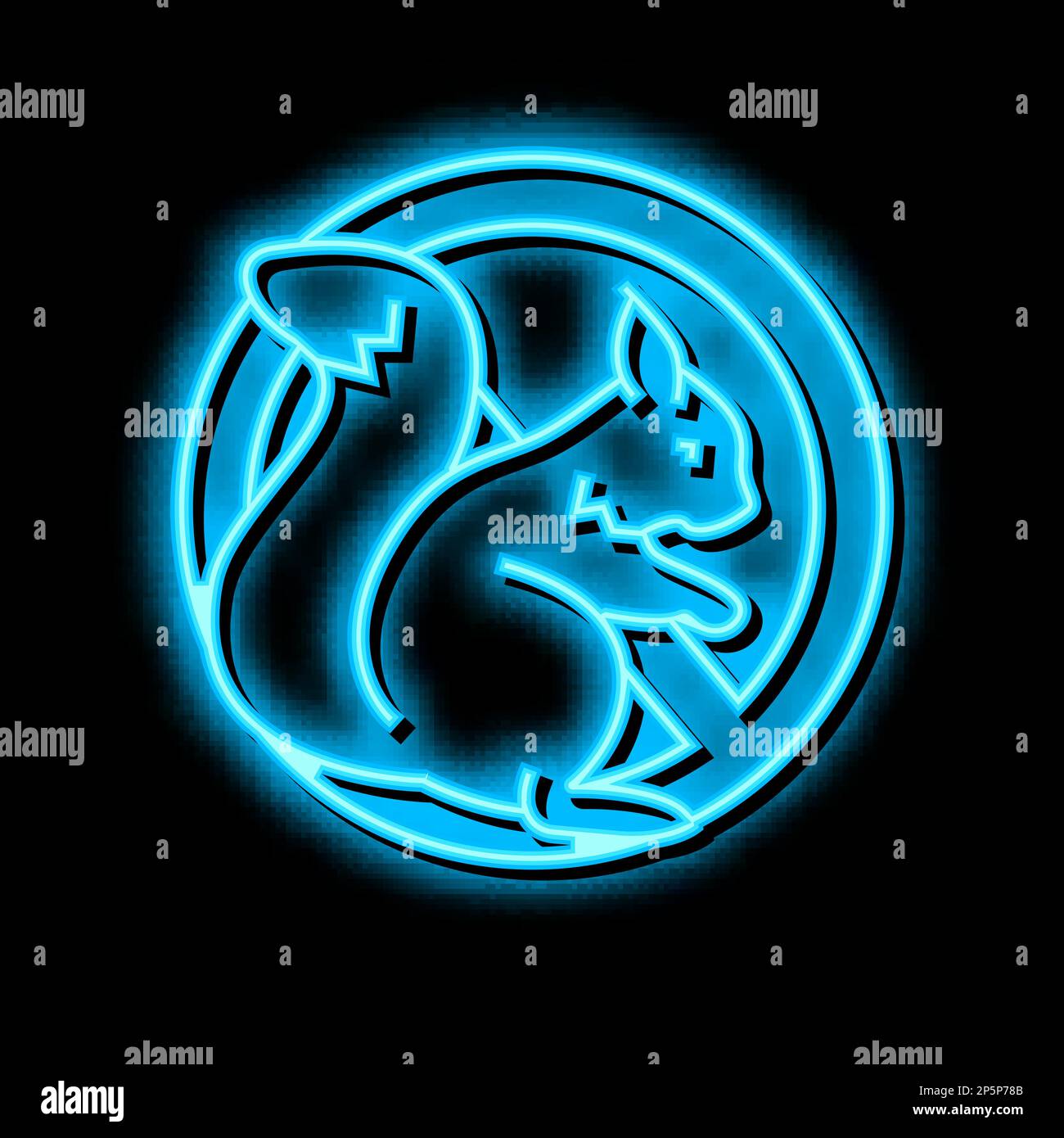 Squirrel Control Neon Glow Icon Illustration Stock Vector Image And Art
