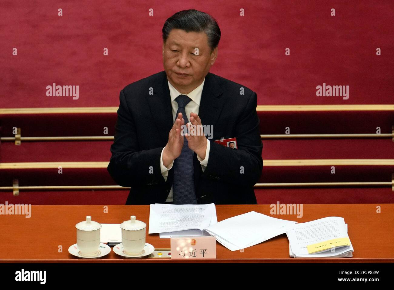 Chinese President Xi Jinping attends a session of China's National ...