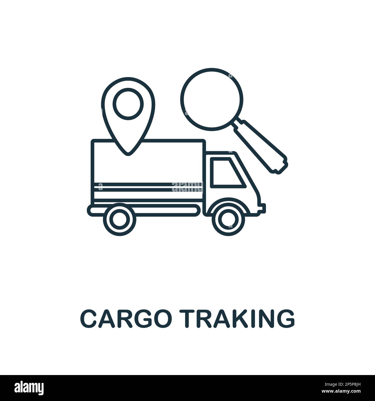 Cargo Traking line icon. Monochrome simple Cargo Traking outline icon ...