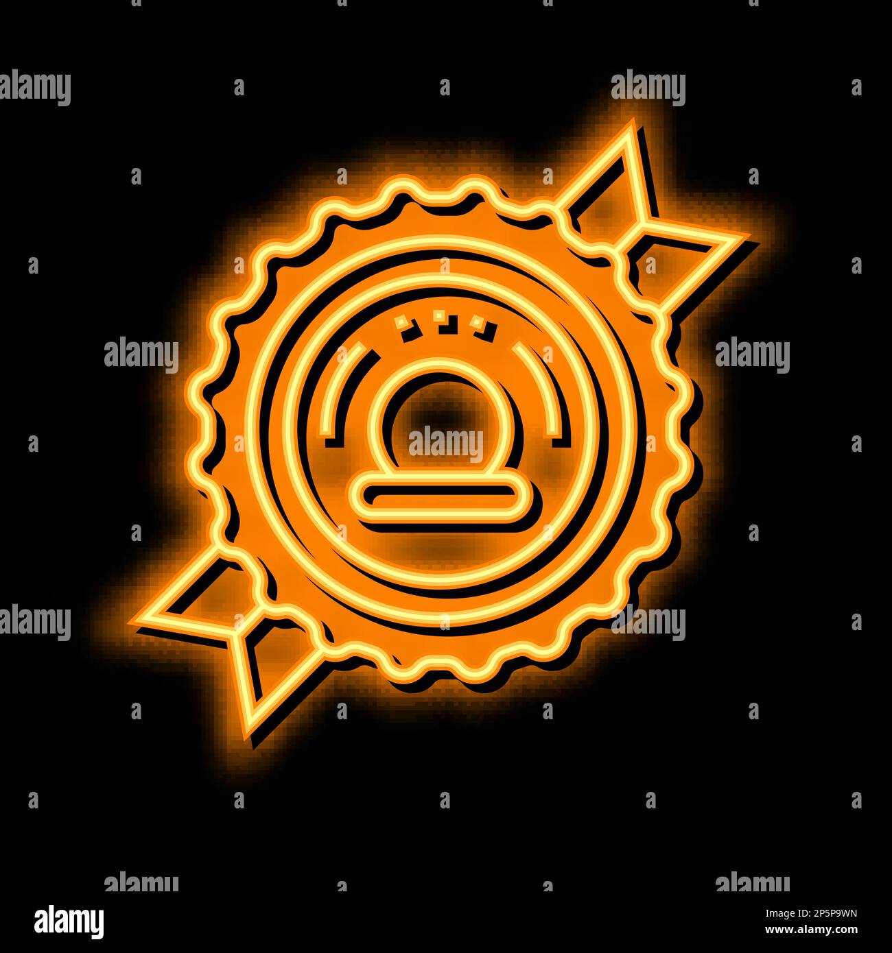 prize sport competition neon glow icon illustration Stock Vector Image ...