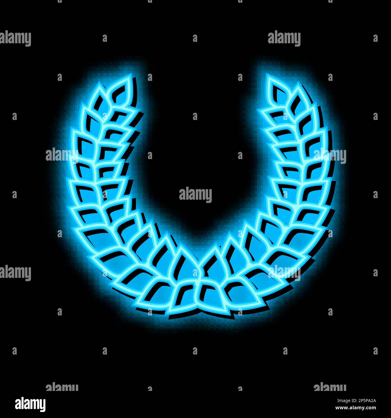 laurel wreath ancient rome neon glow icon illustration Stock Vector ...