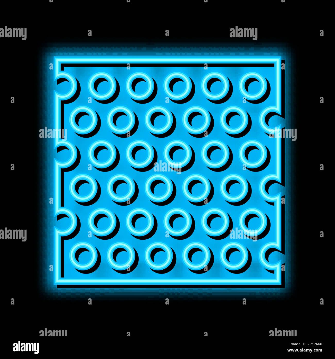 perforated sheet metal neon glow icon illustration Stock Vector Image ...