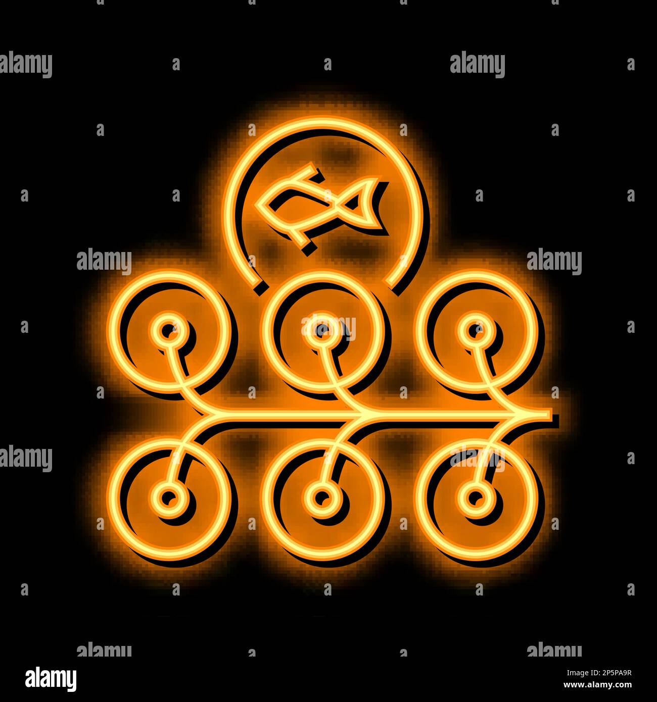 Farming Salmon Neon Glow Icon Illustration Stock Vector Image And Art Alamy