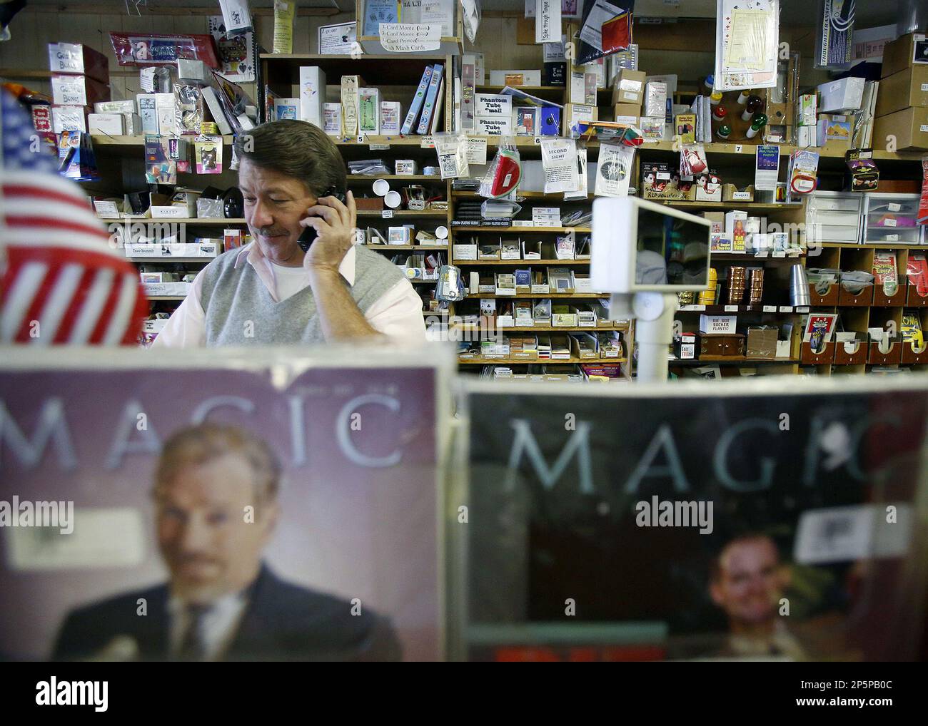 Emory Williams Jr., co-owner of Williams Magic and Novelties shop takes ...