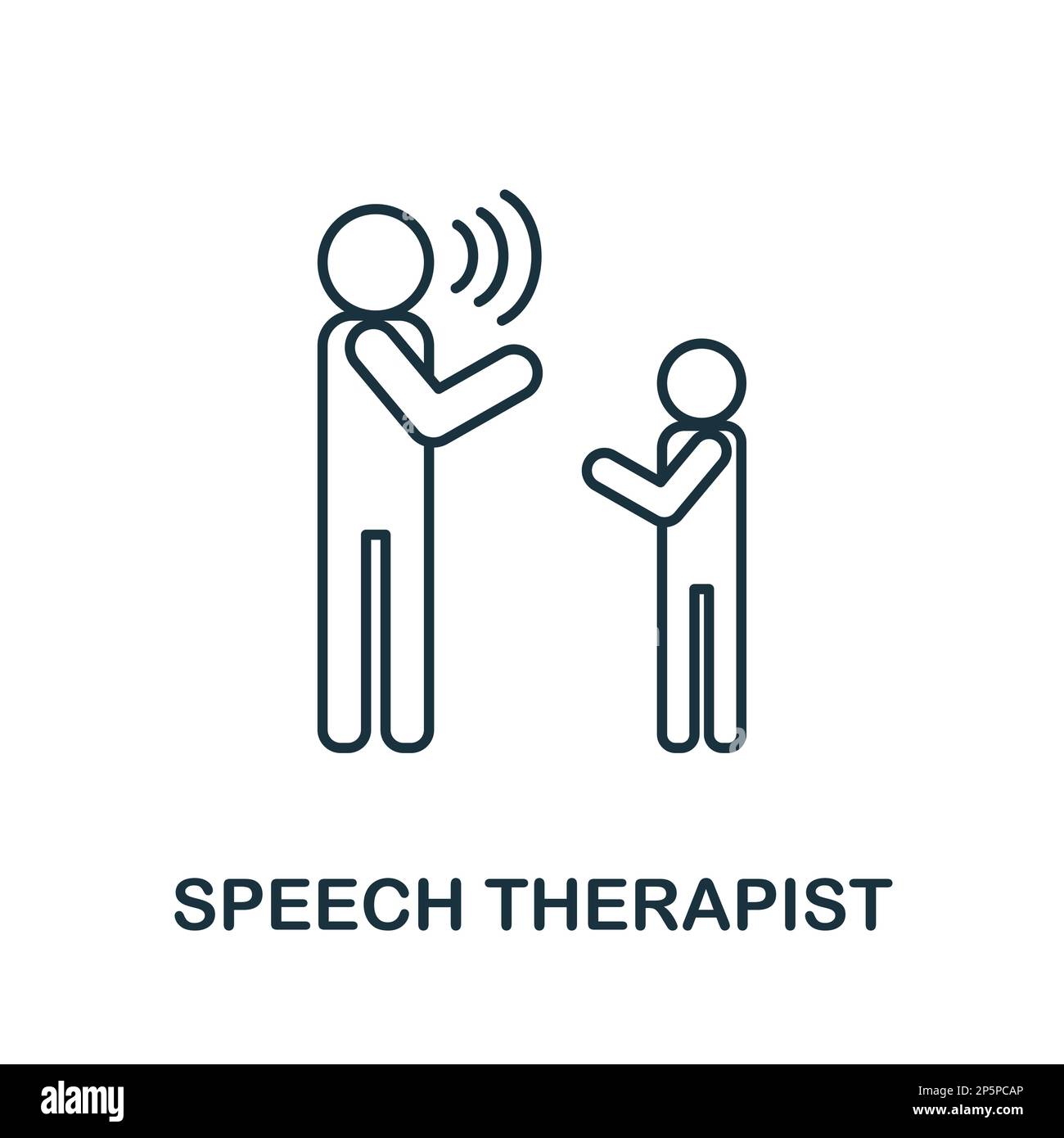 Speech Therapist line icon. Monochrome simple Speech Therapist outline ... Speech Therapist line icon. Monochrome simple Speech Therapist outline ...