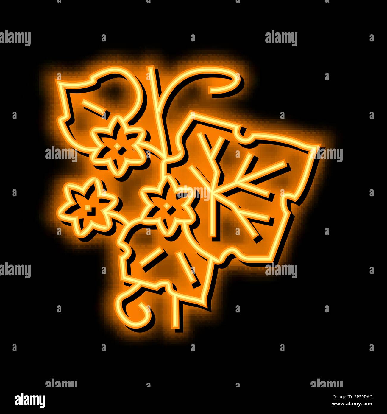 leaf plant neon glow icon illustration Stock Vector Image & Art - Alamy