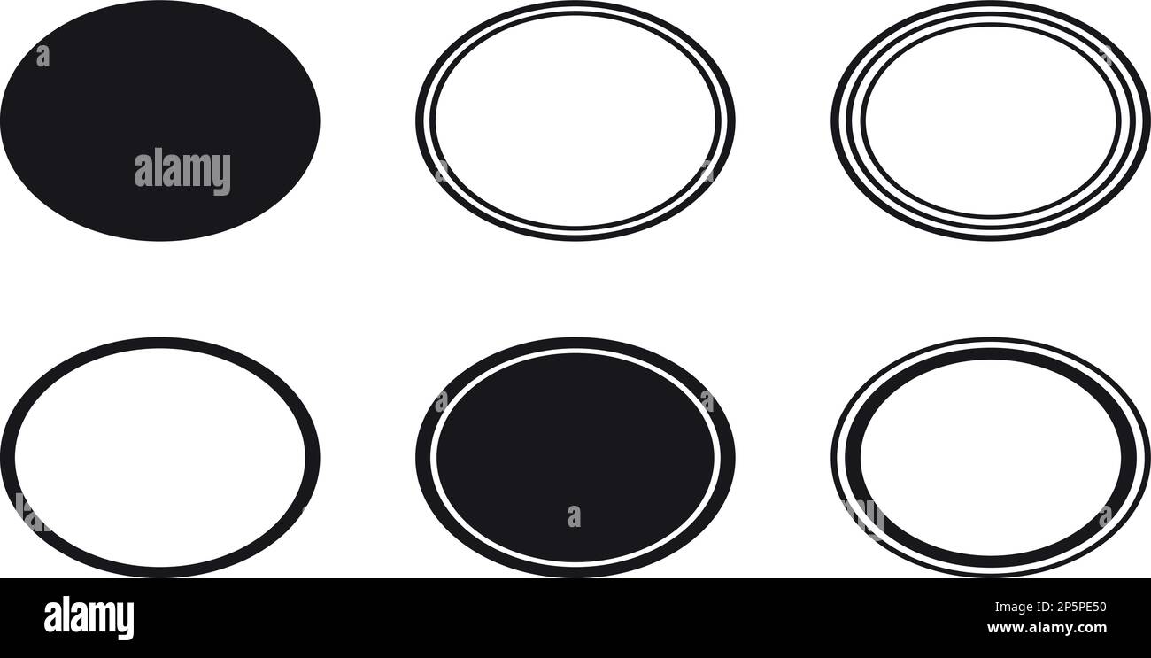 Basic Shapes Oval Monogram frame Basic Shapes Stock Vector Image & Art ...