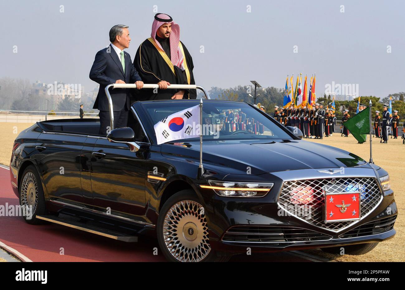 South Korean Defense Minister Lee Jong-sup, left, and Saudi Arabian ...