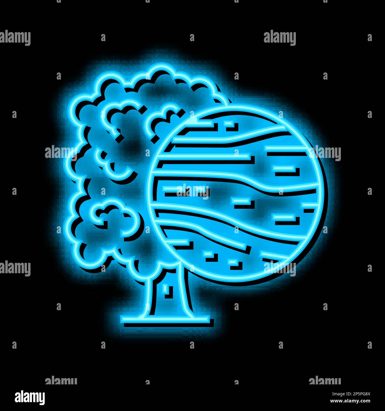 oak wood neon glow icon illustration Stock Vector Image & Art - Alamy