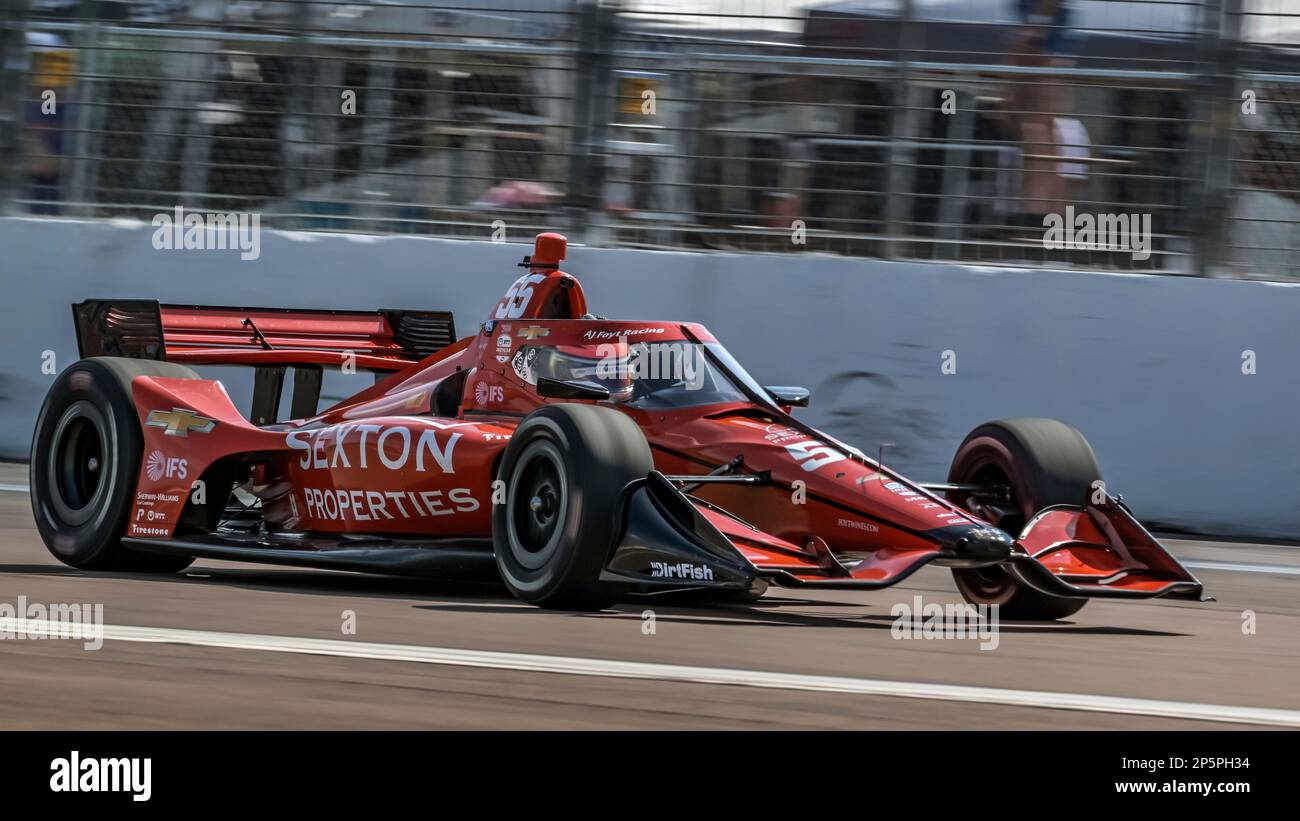 Benjamin Pedersen drives the A.J. Foyt Enterprises Chevrolet (car 55 ...