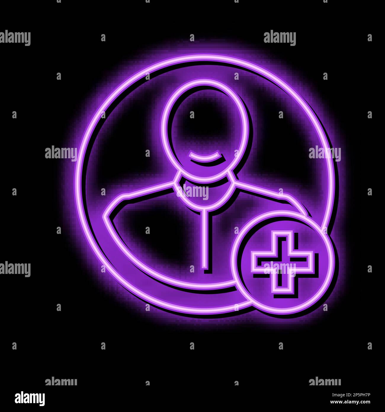new user registration neon glow icon illustration Stock Vector Image ...