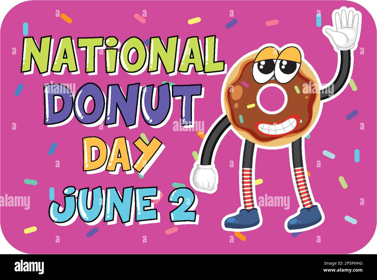 Happy doughnut day in June illustration Stock Vector Image & Art - Alamy