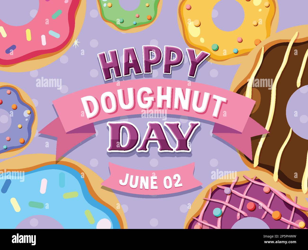 Happy doughnut day in June illustration Stock Vector Image & Art - Alamy
