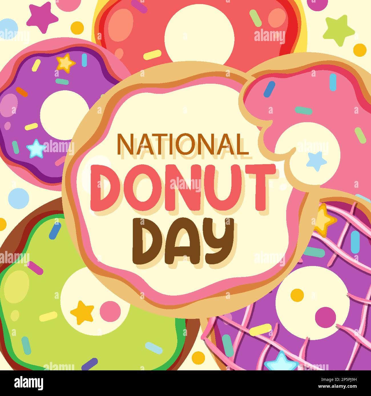 Happy doughnut day in June illustration Stock Vector Image & Art - Alamy