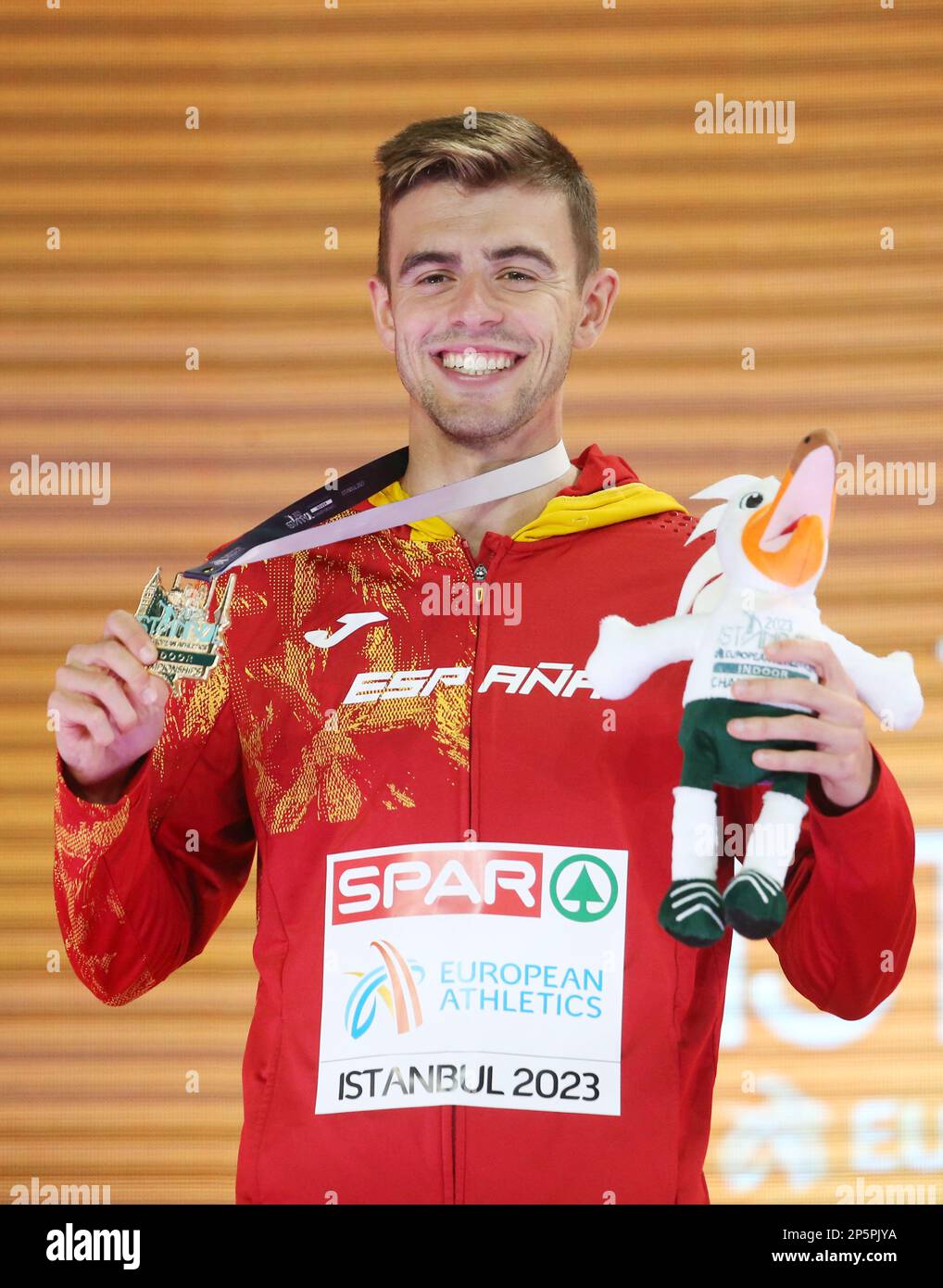 Istanbul, Turkey - 05/03/2023, Adrian Ben of Spain, Podium 800m Men ...