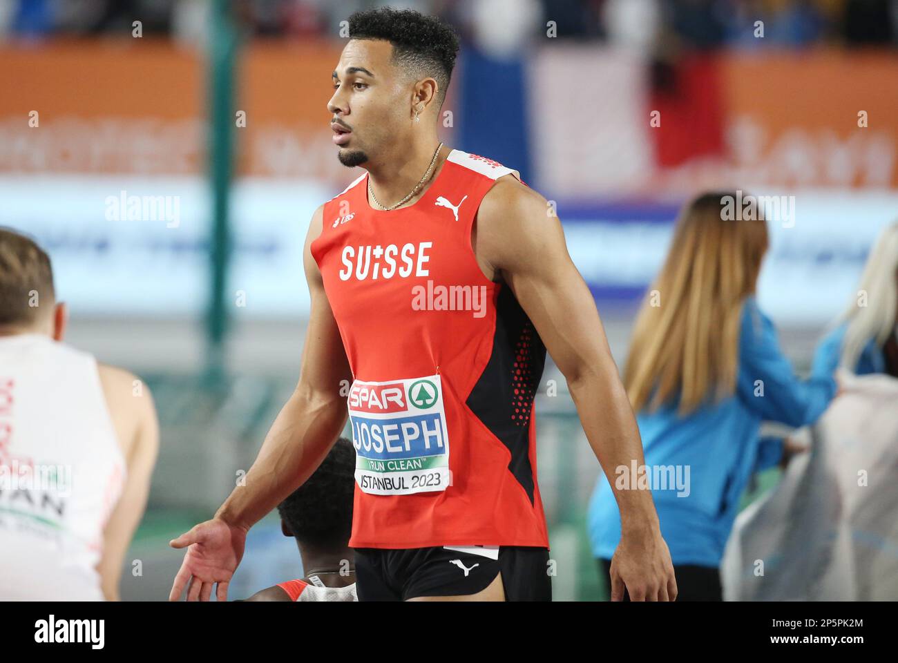 Istanbul, Turkey - 05/03/2023, Jason Joseph of Switzerland, 60m Hurdles ...