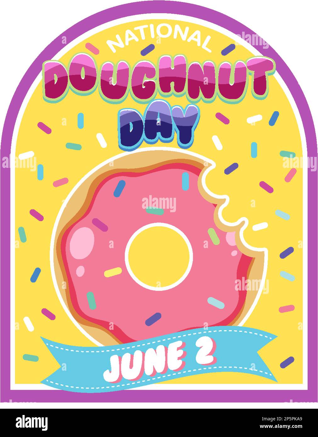 Happy doughnut day in June illustration Stock Vector Image & Art - Alamy