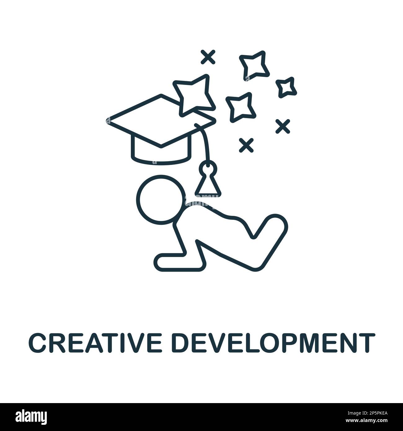 Creative Development line icon. Monochrome simple Creative Development ...