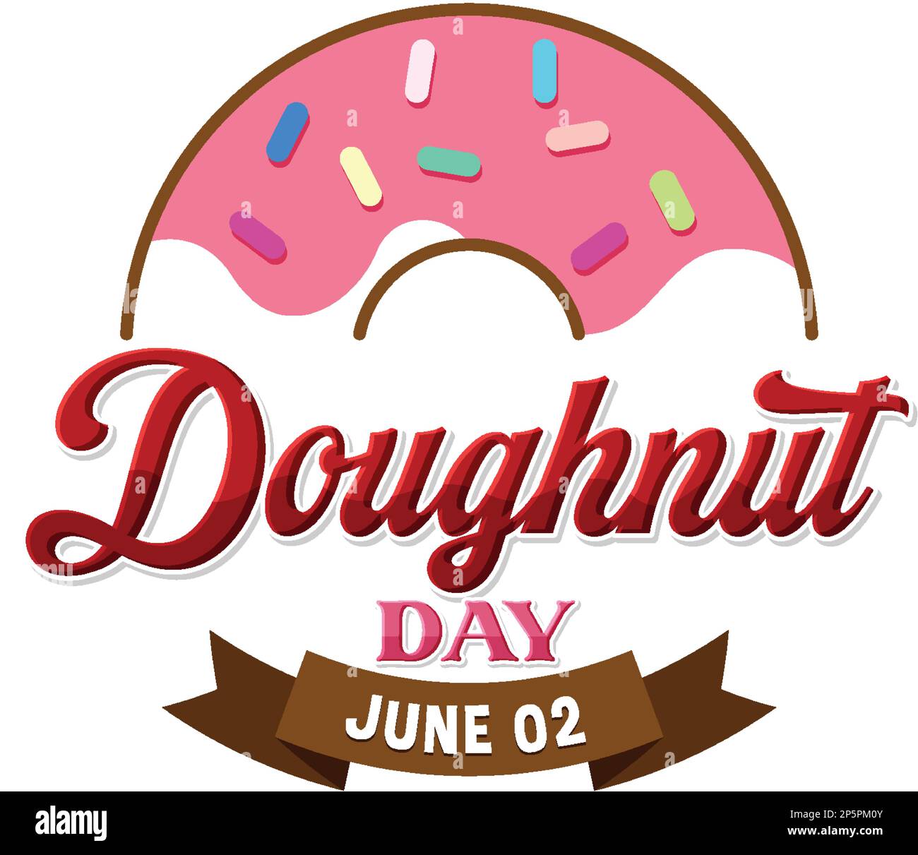 Happy doughnut day in June logo illustration Stock Vector Image & Art ...