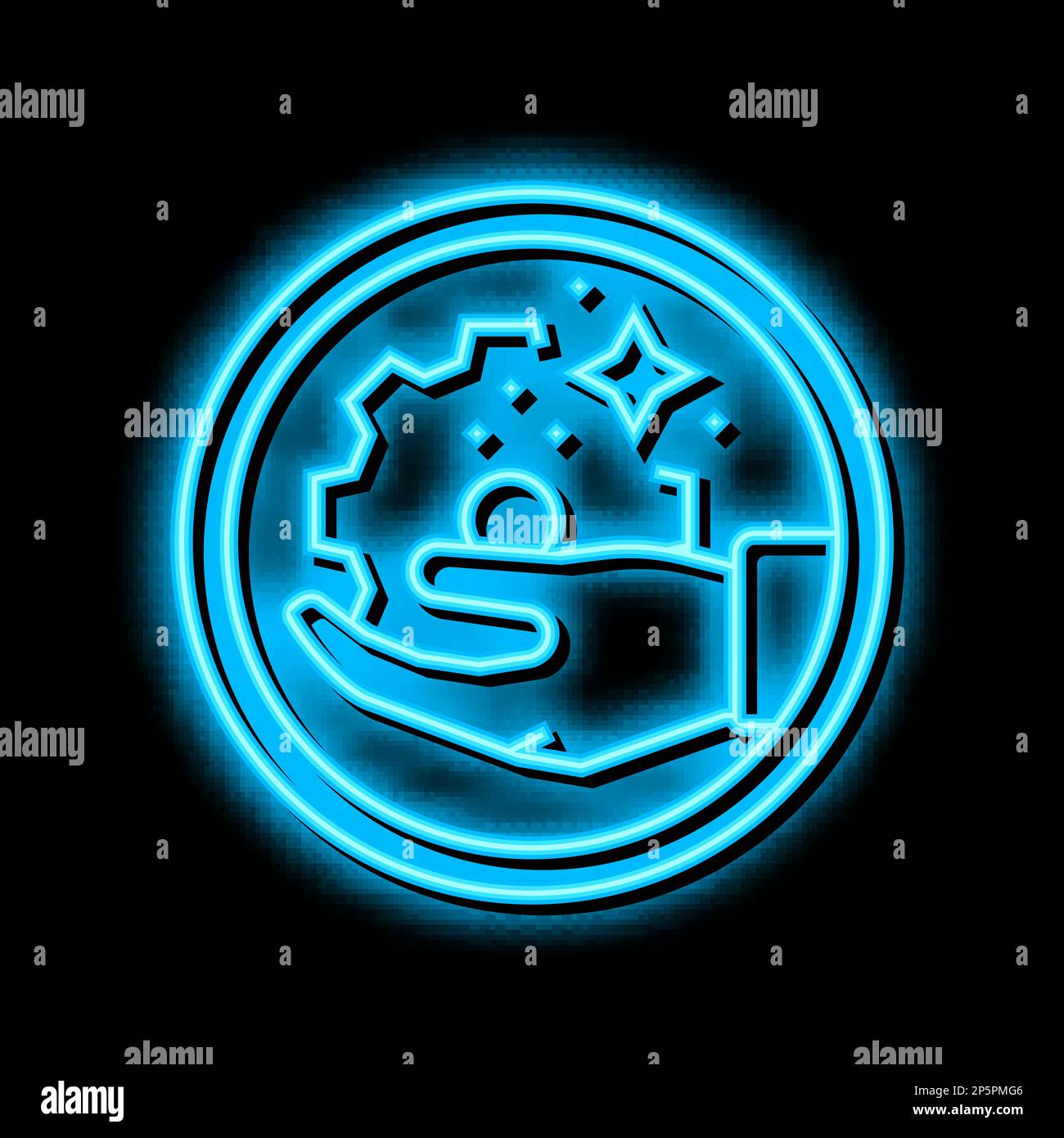 handmade cosmetic neon glow icon illustration Stock Vector Image & Art ...