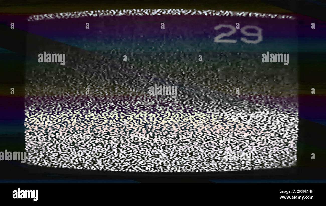 Old tv screen glitch static noise channel grain Stock Photo - Alamy