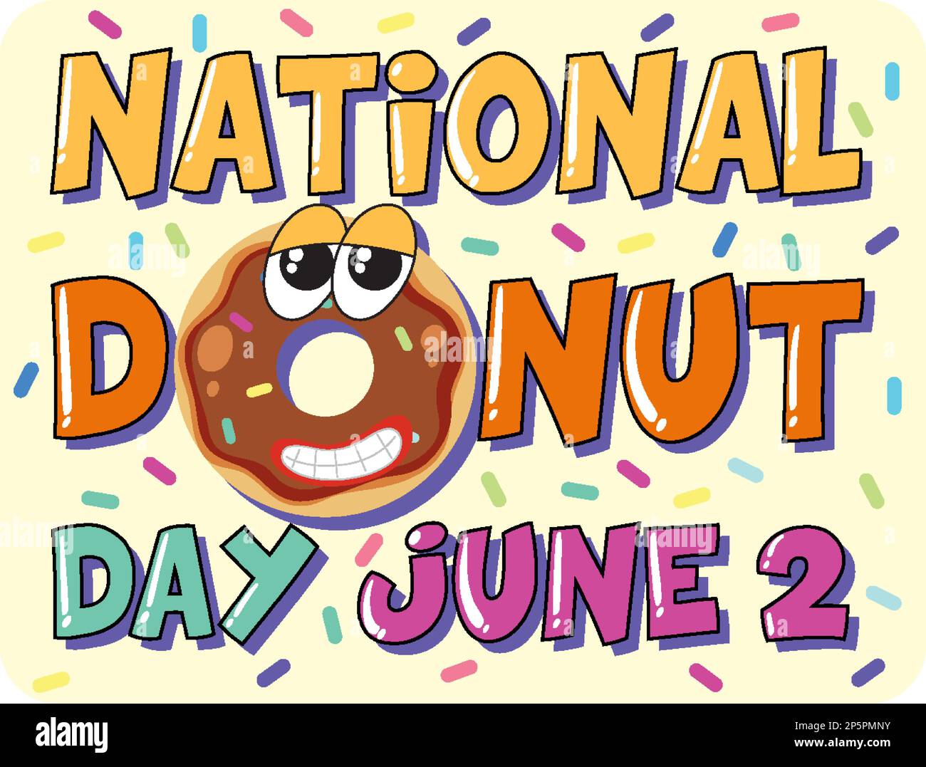 Happy doughnut day in June illustration Stock Vector Image & Art - Alamy