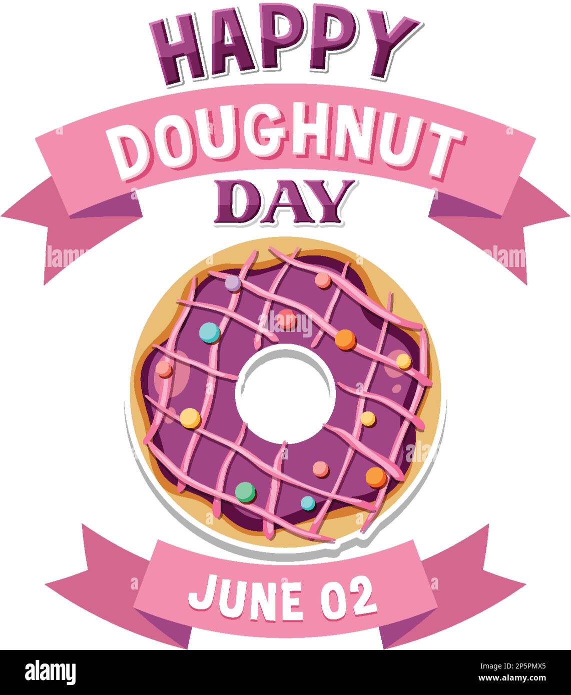 Happy doughnut day in June logo illustration Stock Vector Image & Art ...