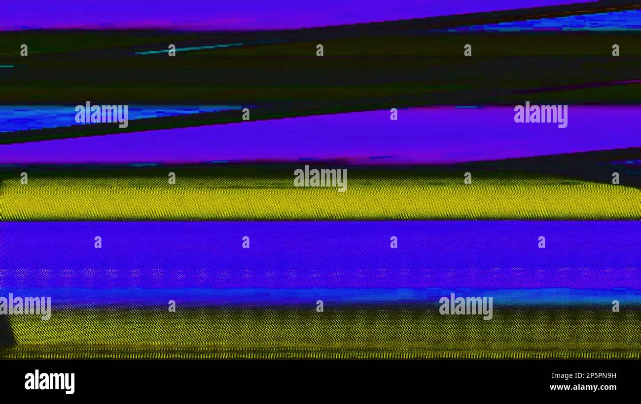 Analog distortion glitch noise color vhs stripes Stock Photo - Alamy
